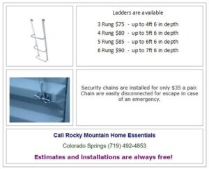 Ladders and Security Chains - BasementWindowWellCovers.COM